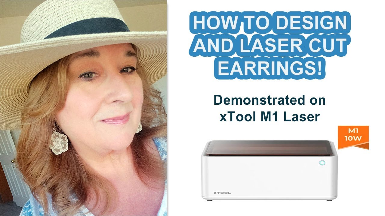 xTool M1 Design and Laser Cut Earrings Desk Top Laser Machine - YouTube