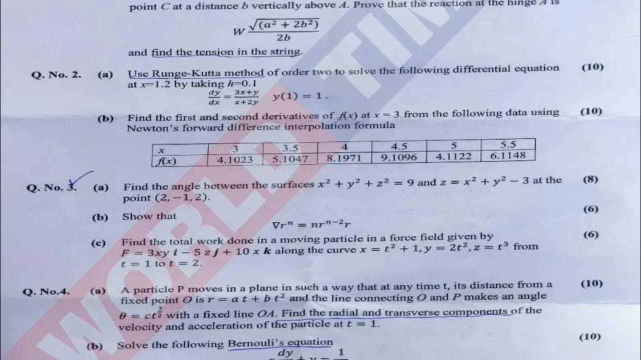 CSS APPLIED MATHEMATICS PAPER 2023 | 08-02-2023 | CSS 2023 | CSS OPTIONAL PAPERS - YouTube