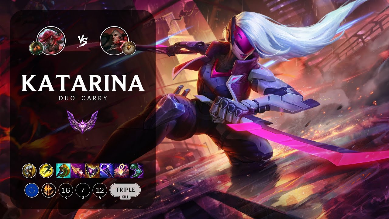 Katarina Bot vs Swain - EUW Master Patch 12.23 - YouTube