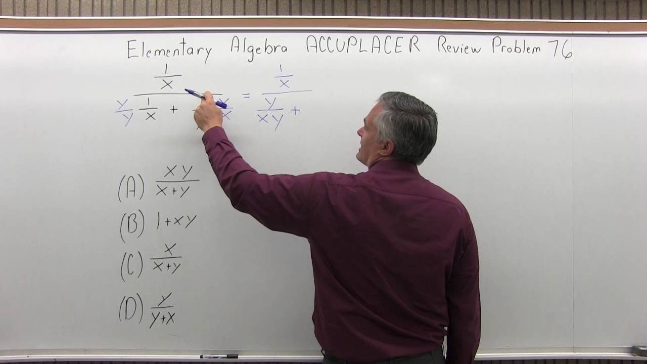 ACCUPLACER Review: Elementary Algebra Problem 76 - Mathematics with Dan ...