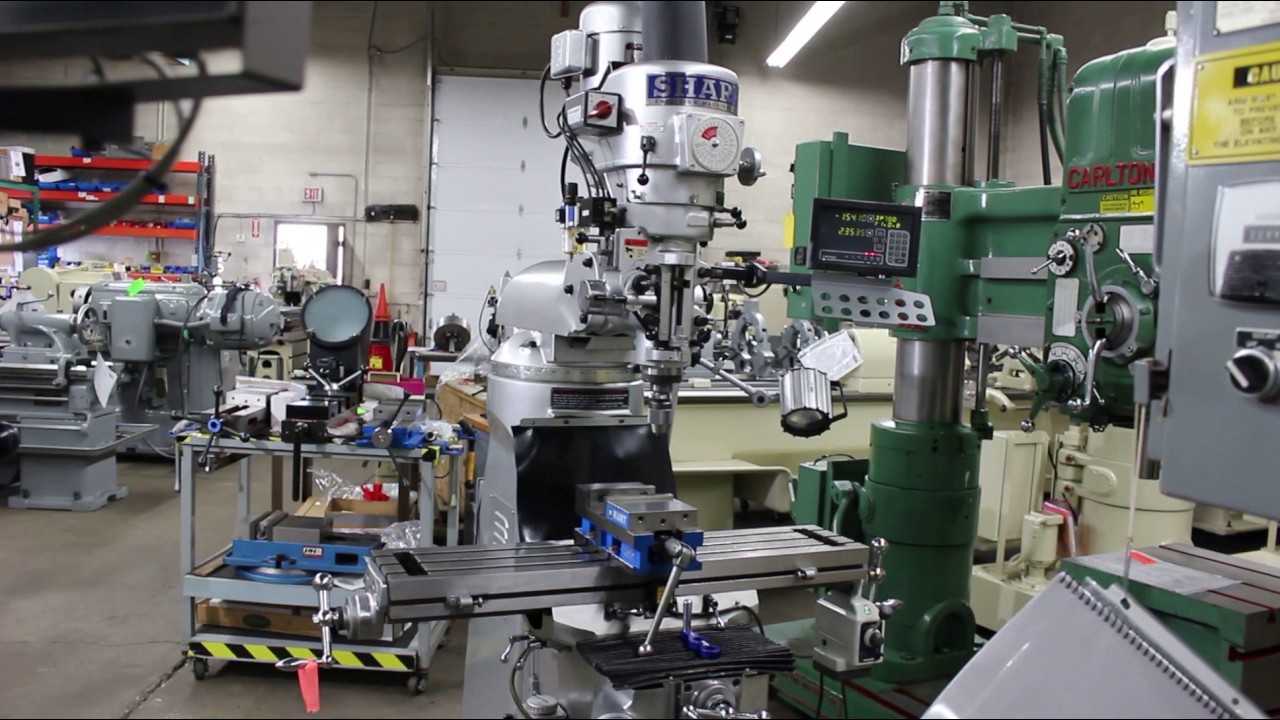 Sharp LMV-42 Vertical Mill - YouTube