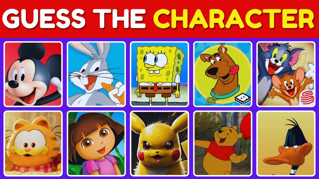 Guess the 50 Cartoon Characters 📺 | Cartoon Quiz - YouTube