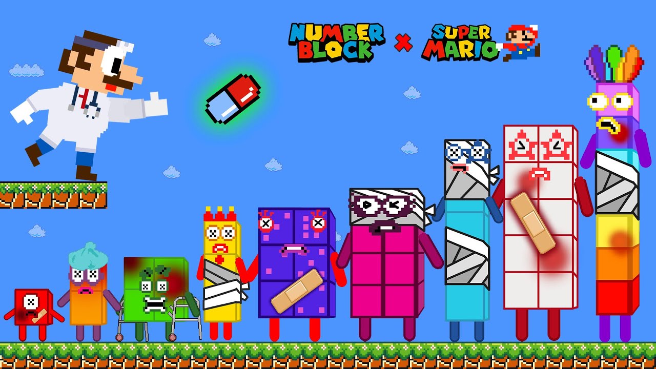 Dr. Mario's Numberblocks Rescue | Giant Numberblocks Mix Level Up Maze ...