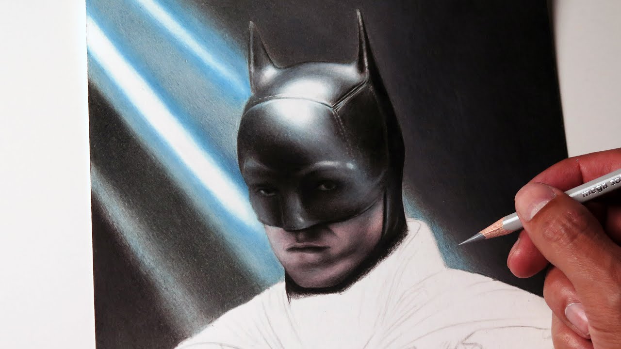 Desenhando o Batman com lápis comum - Drawing The Batman - Pt1 - YouTube