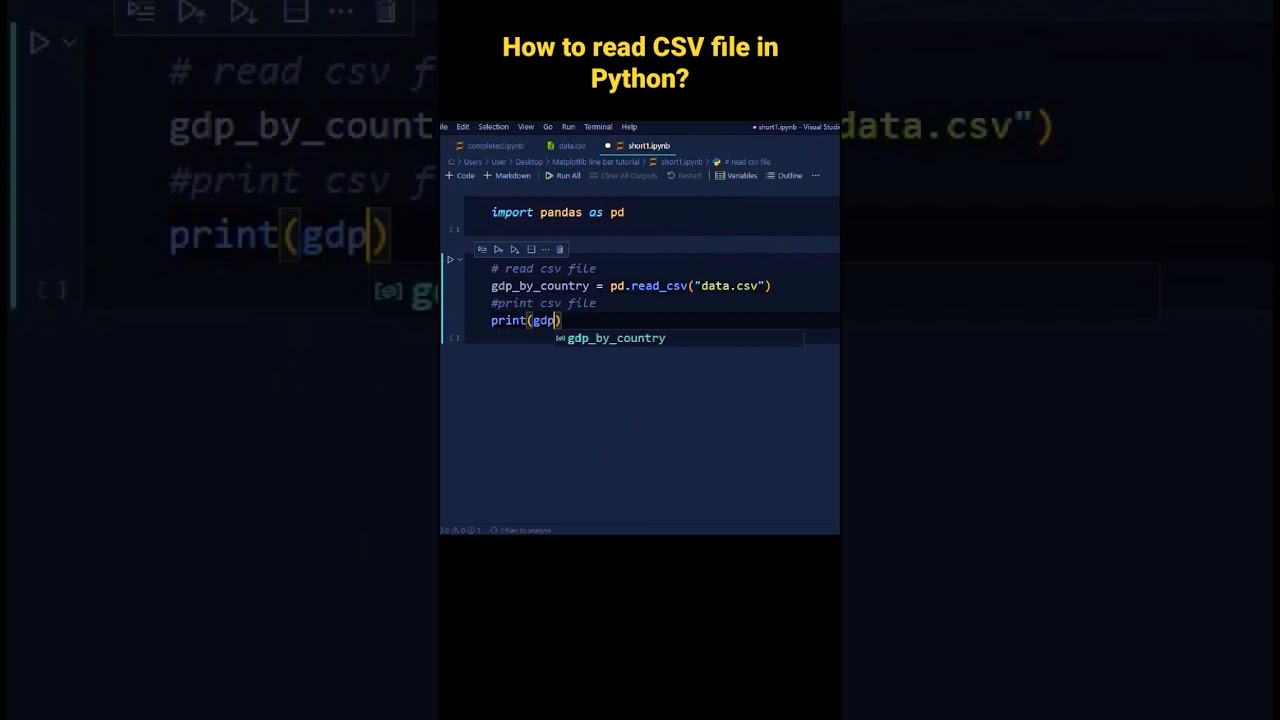 How To Read A CSV File In Python Open CSV File In Jupyter Notebook How To Read A CSV File In Python Open CSV File In Jupyter Notebook