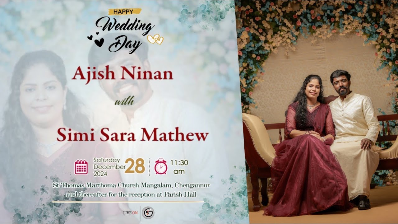 WEDDING CEREMONY OF AJISH NINAN AND SIMI SARA MATHEW ON DECEMBER 28 ...