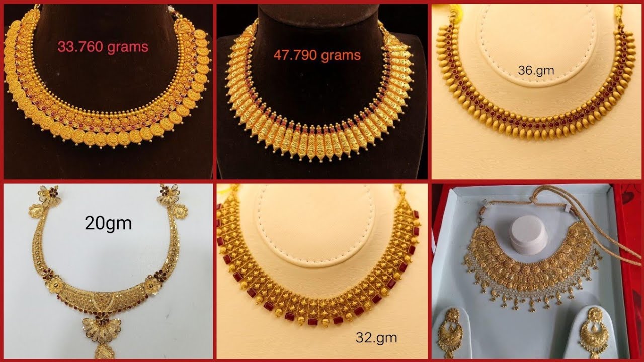 Latest Gold Short Necklace Designs/Latest Gold Necklace Designs ...