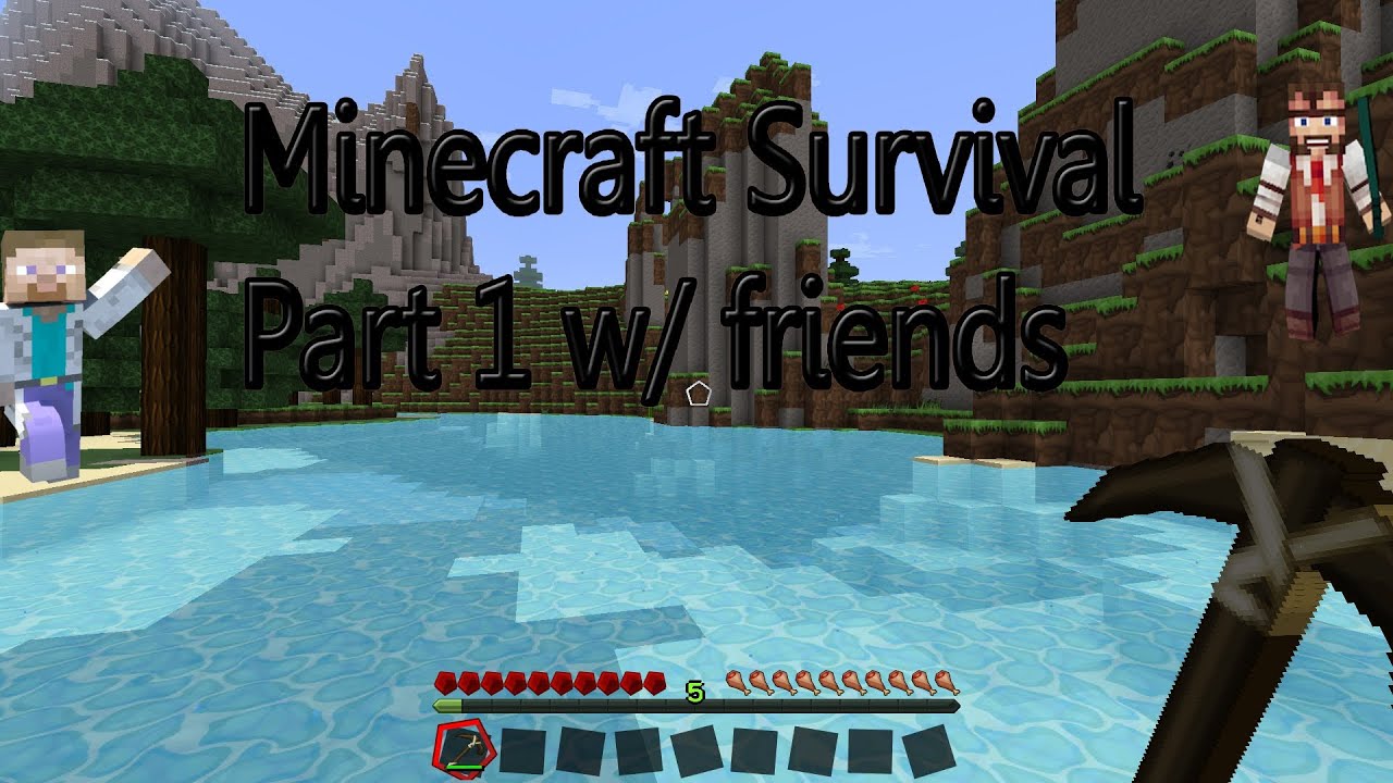 Minecraft Survival Part 1 - Live Commentary w/ Friends - YouTube