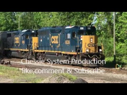 [CSXT]6536 [GP40-3] & 2000 GP38-3 Picks Up A&R River Train Running As Y205-28 & 1st Gen K5LAR24 ...