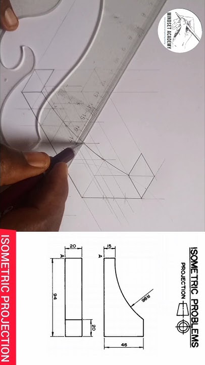 HOW TO DRAW ARCS IN ISOMETRIC PROJECTION PROBLEMS #3dprojection # ...