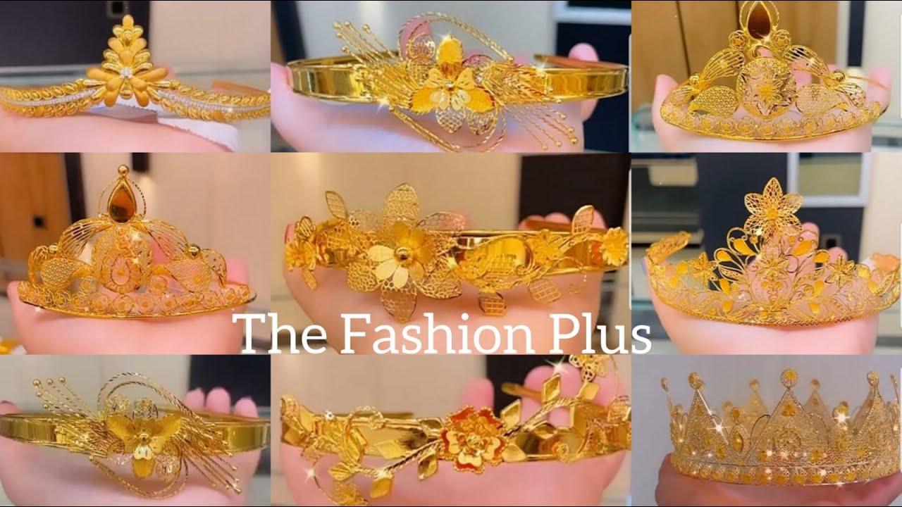 22k Gold Bridal Hair Crown||Head Crown Designs with Weight and Price ...