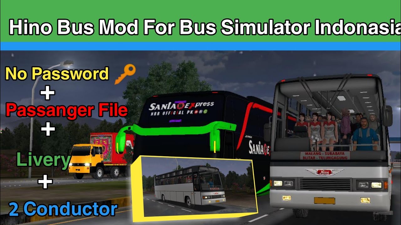 Hino Bus Mod For Bus Simulator Indonasia 🔥 || No Password 🔑 ...