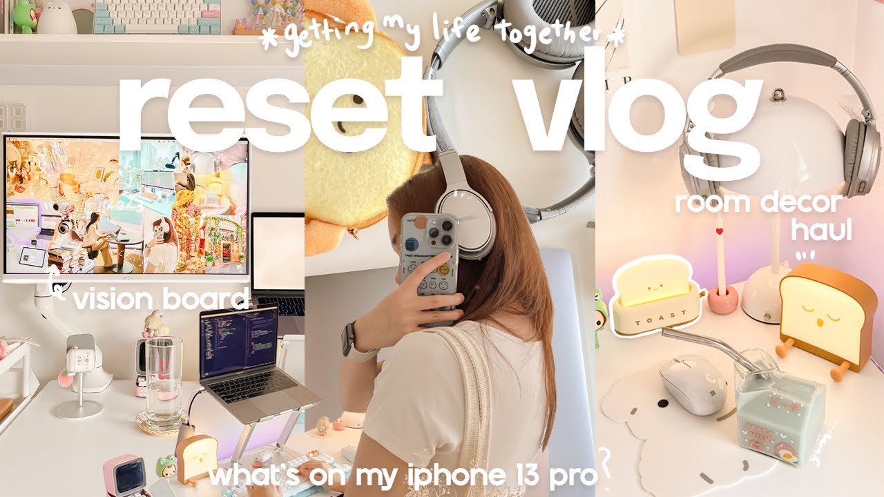 productive reset vlog: new room decor, cleaning, vision board, what’s ...