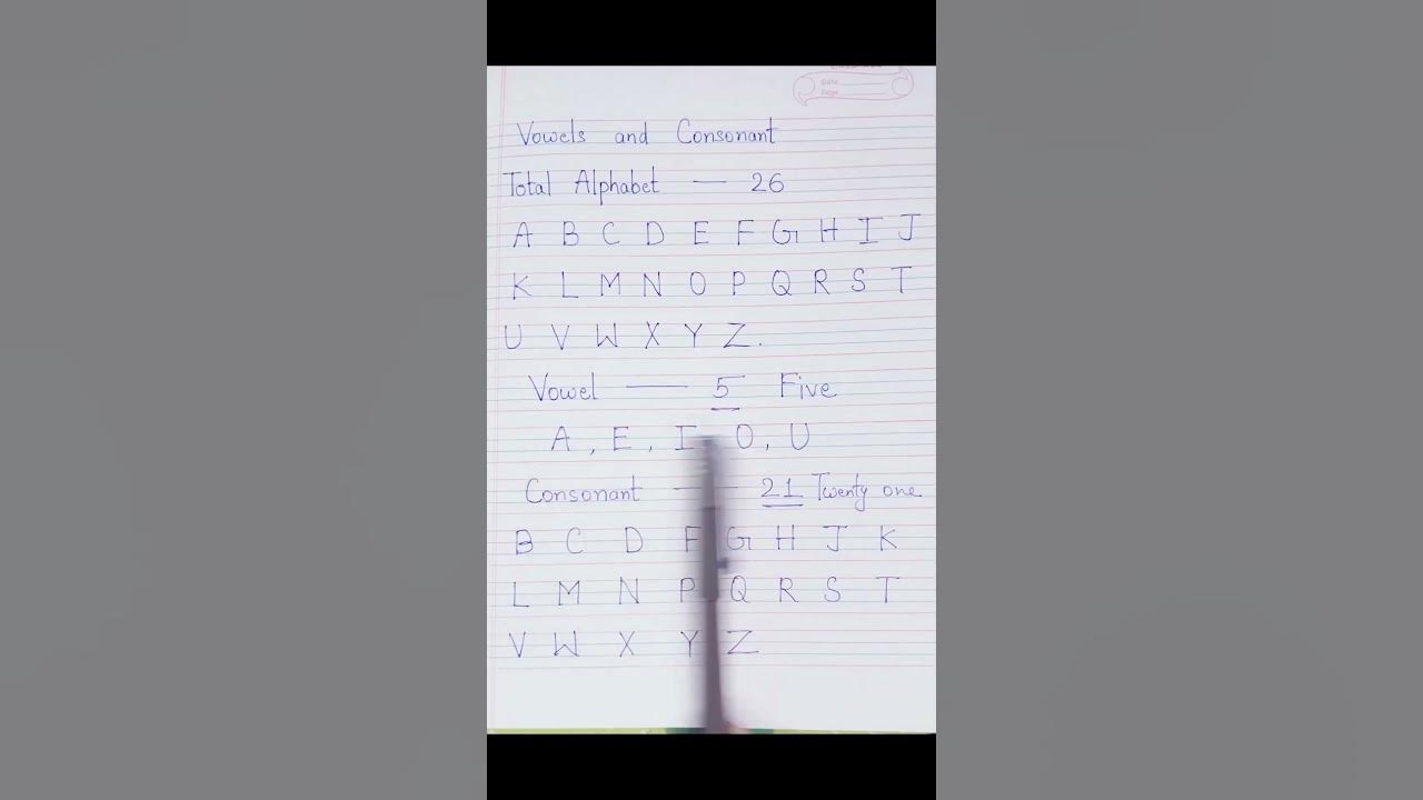 ||Vowels and consonants|Vowels|Consonants|how many vowels and consnants ...