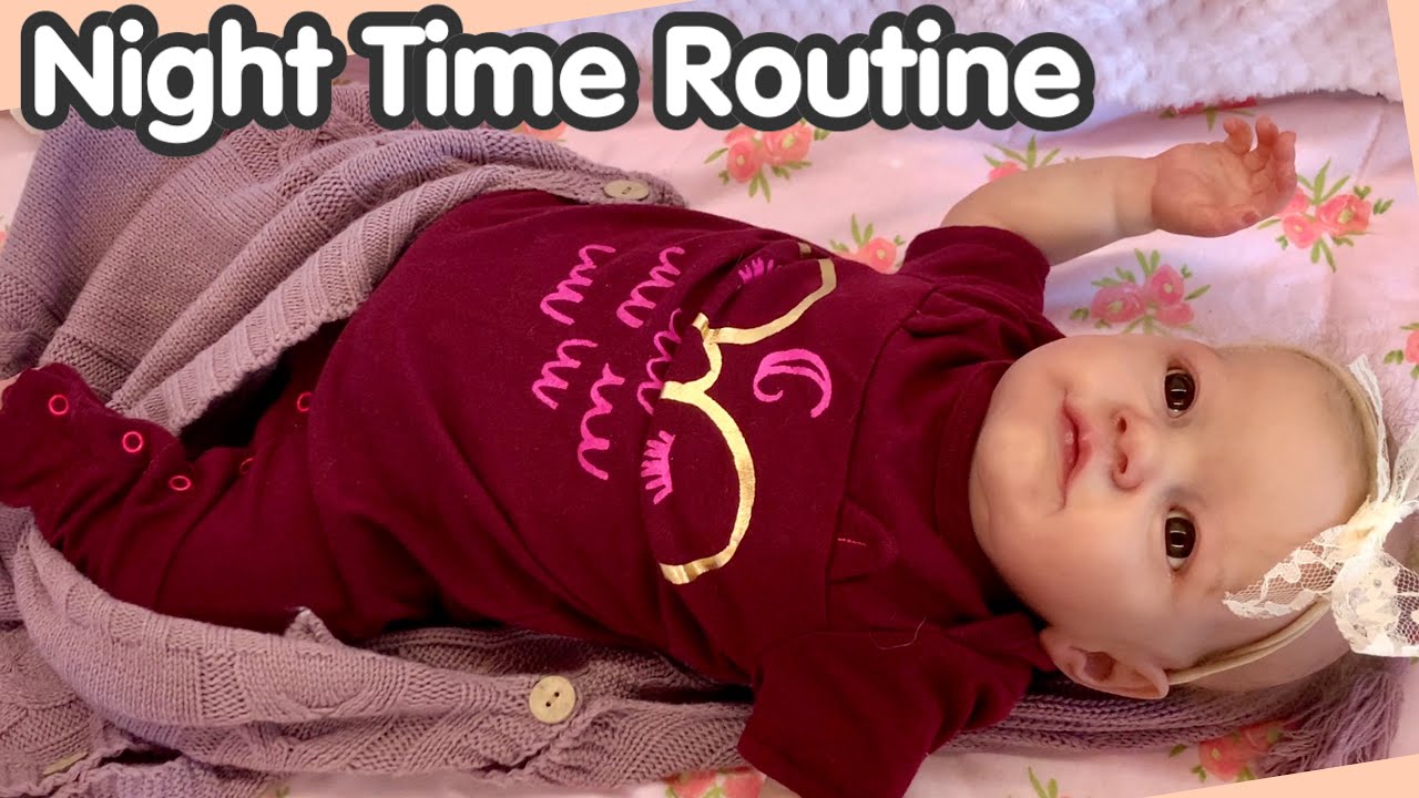 Nighttime routine of a baby getting Cassie ready for bed reborn role ...
