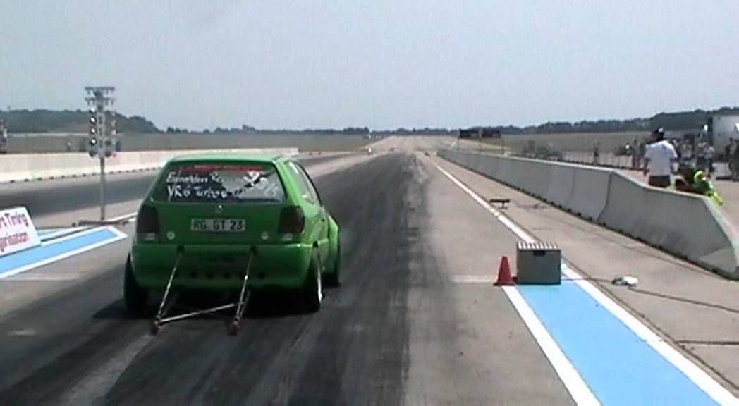 Polo Vr6 Turbo FWD 9.715sec. @ 229,454km/h - YouTube