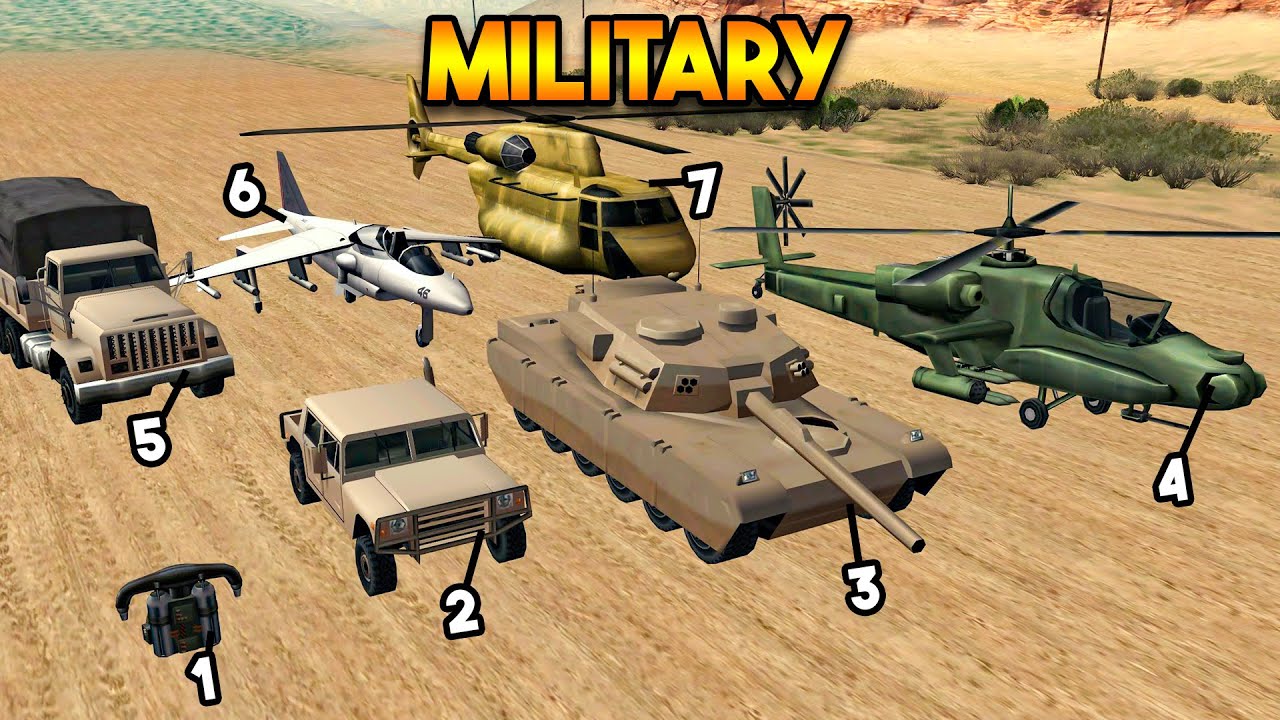 EVERY MILITARY VEHICLE FROM GTA SAN ANDREAS - YouTube