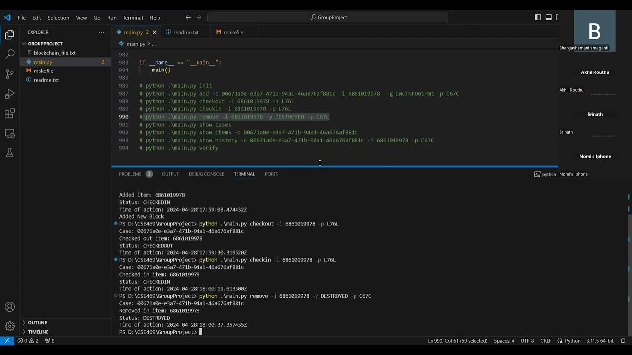 CSE-469 Blockchain Chain of Custody - Forensic Members - YouTube