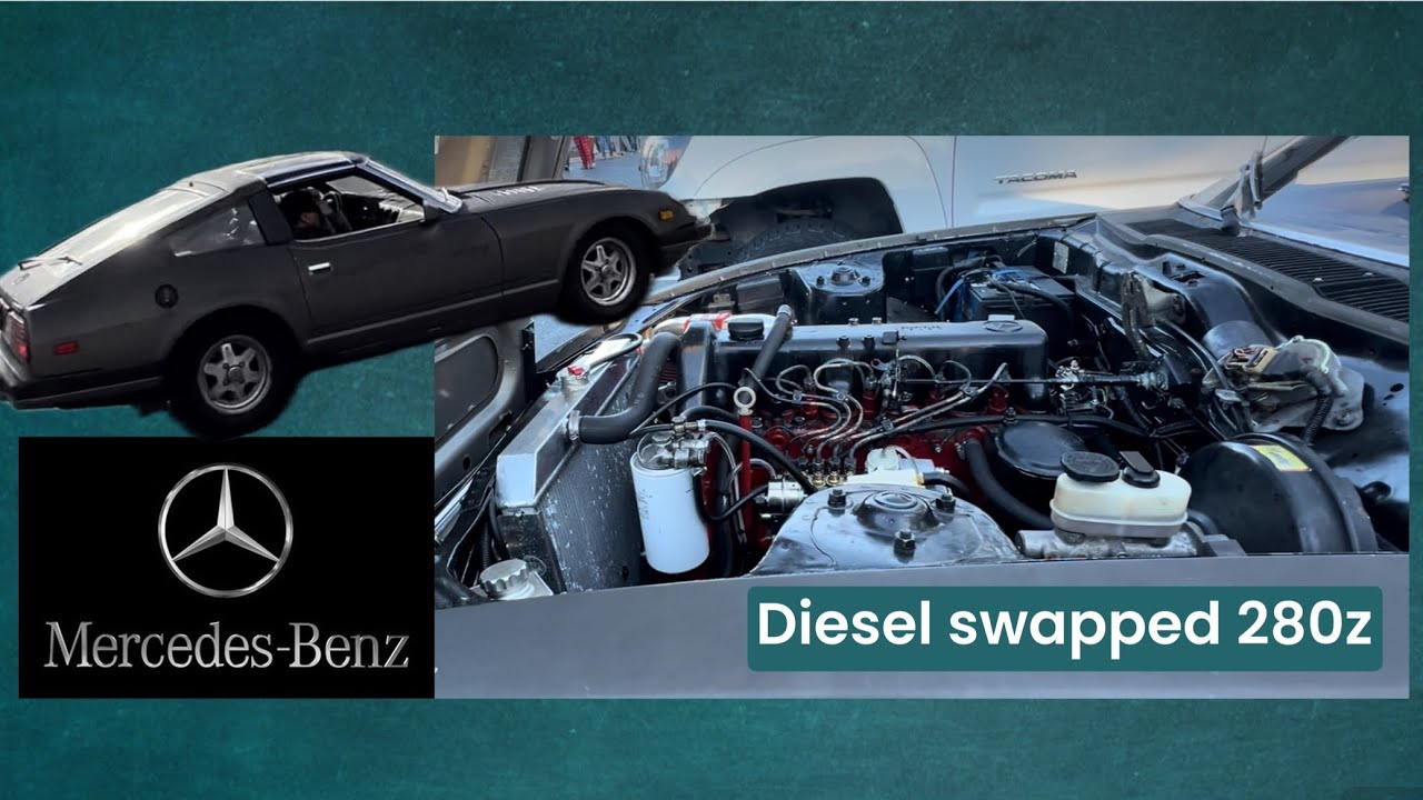 Spotted. Diesel Mercedes swapped 280z Datsun!!! - YouTube
