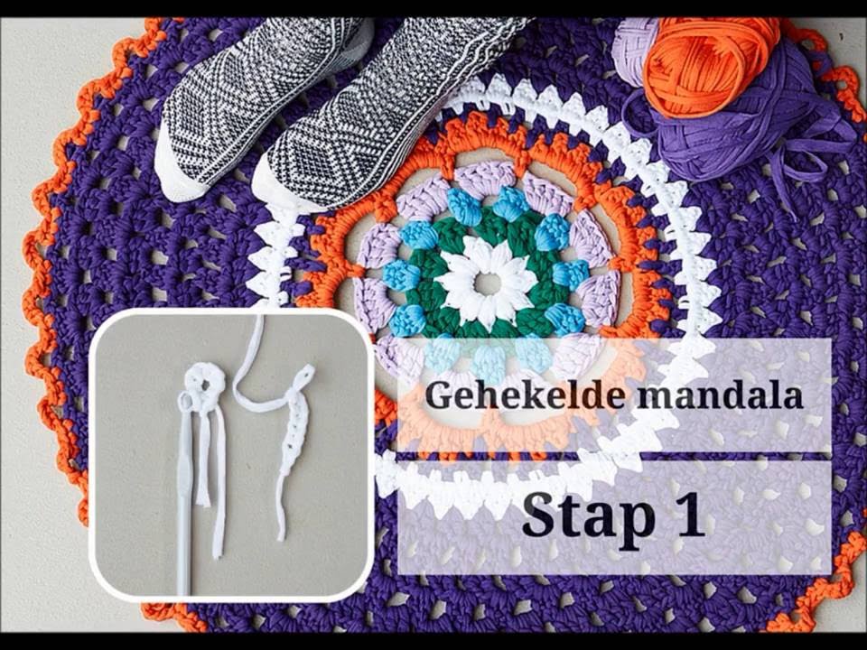 Gehekelde Mandala Stap 1 - YouTube