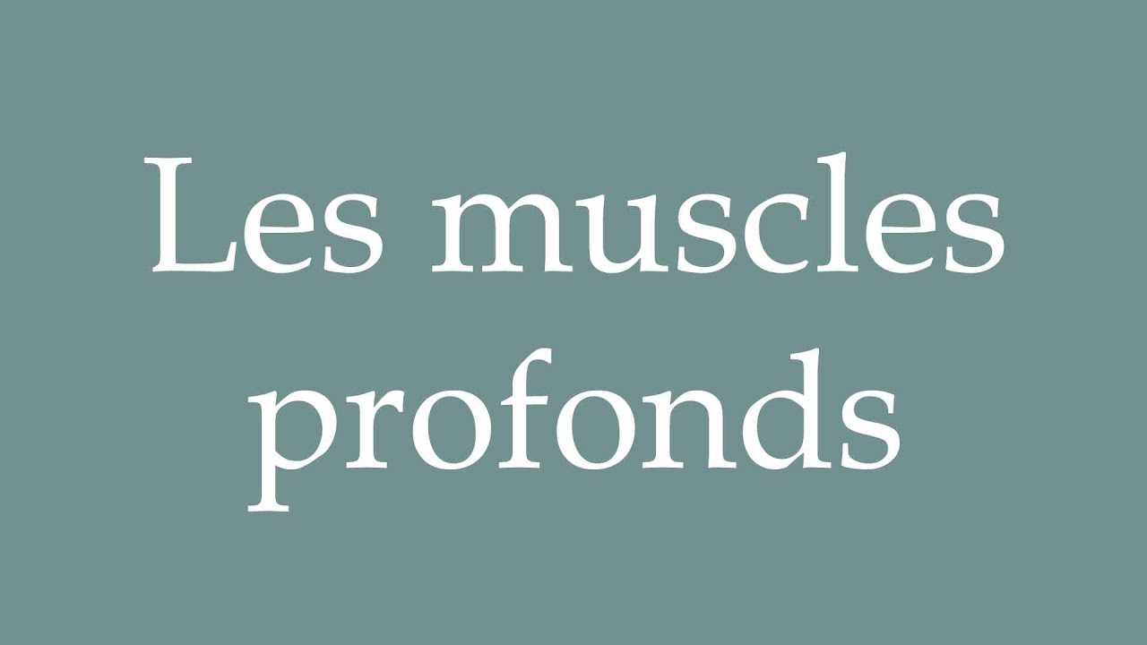 How to Pronounce ''Les muscles profonds'' (The deep muscles) Correctly ...