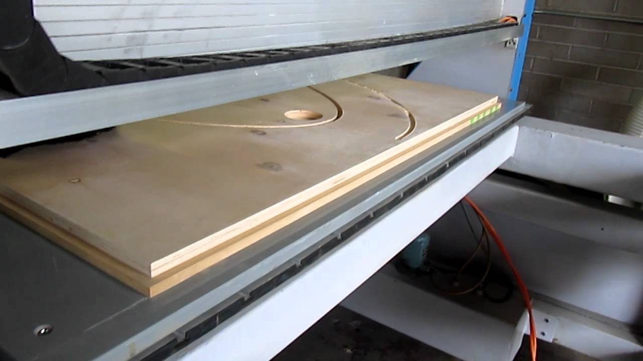 CNC Router Cutting Sub-Base and Rail For An Ellipse Poker Table - YouTube
