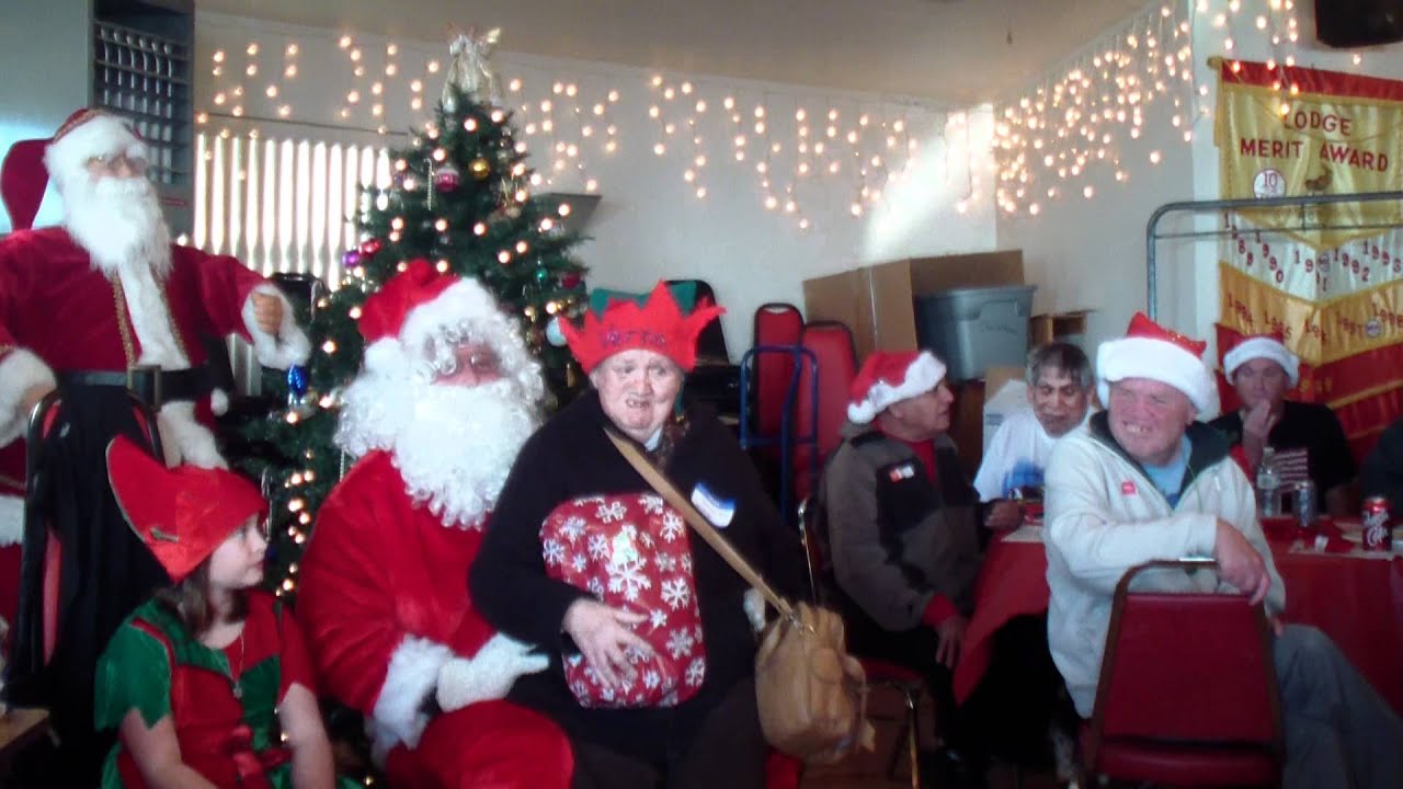 Christmas Party - Santa Giving Gifts to a few of us - YouTube