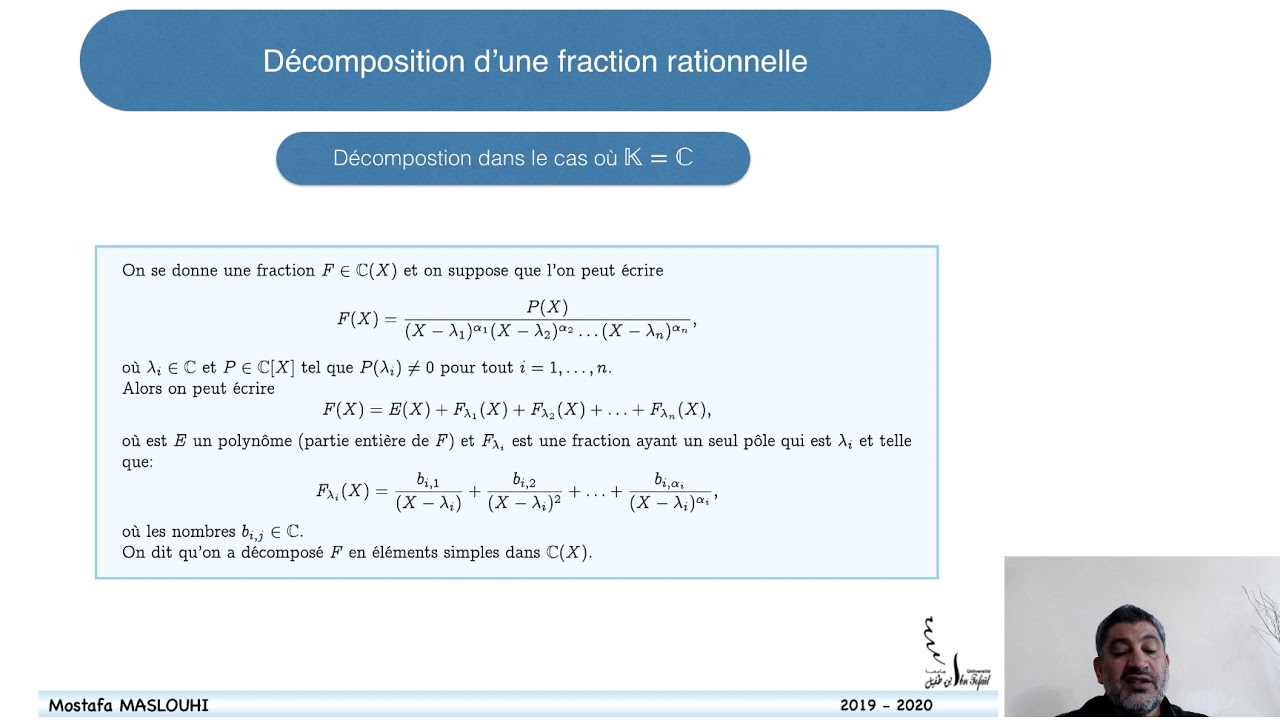 Décomposition (formelle) d'une fraction rationnelle en éléments simples ...