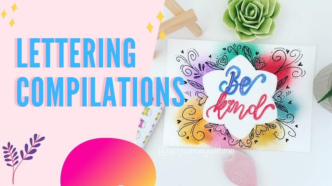 APRIL HAND LETTERING COMPILATION | Artjourneywithme - YouTube