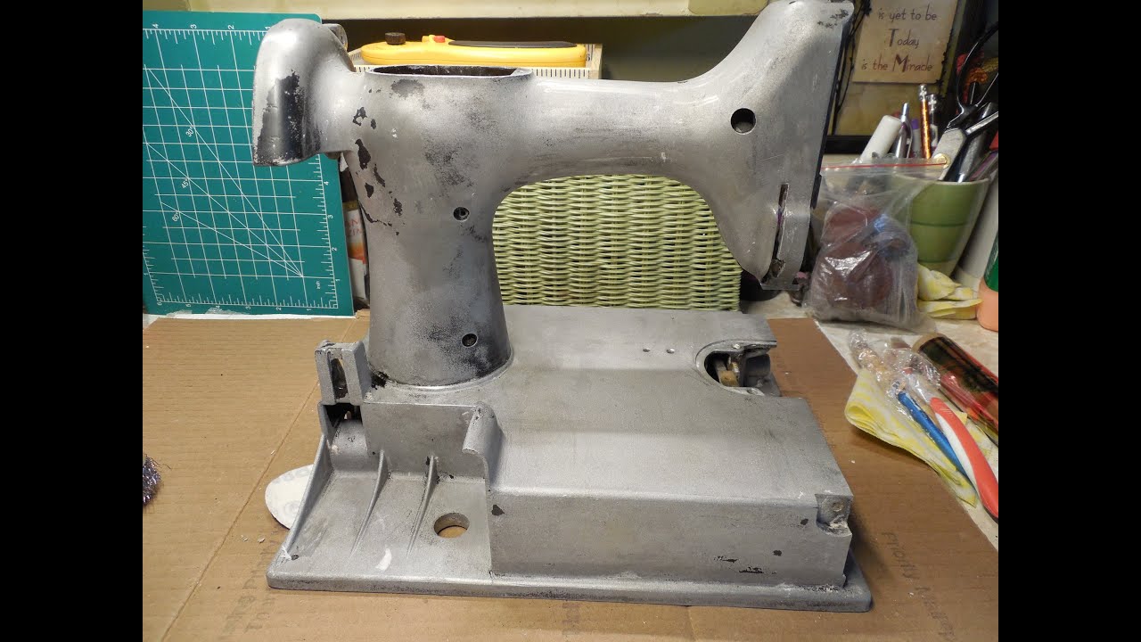 Singer Featherweight Restoration - Using Foil and Paint - diy - vintage ...