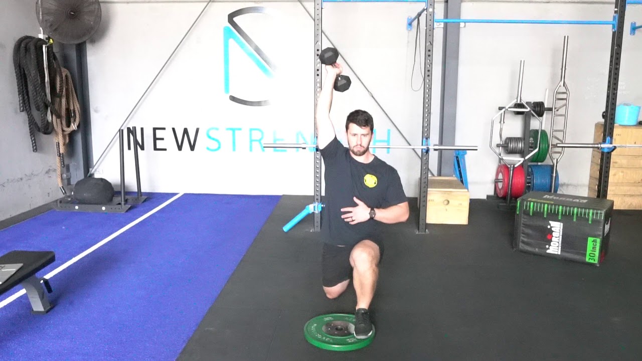Unilateral Overhead FFE Split Squat - YouTube