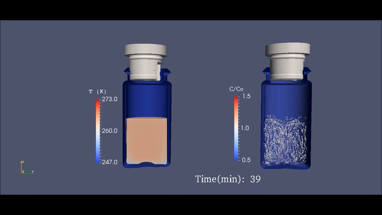 Vial Freezing Simulation - YouTube