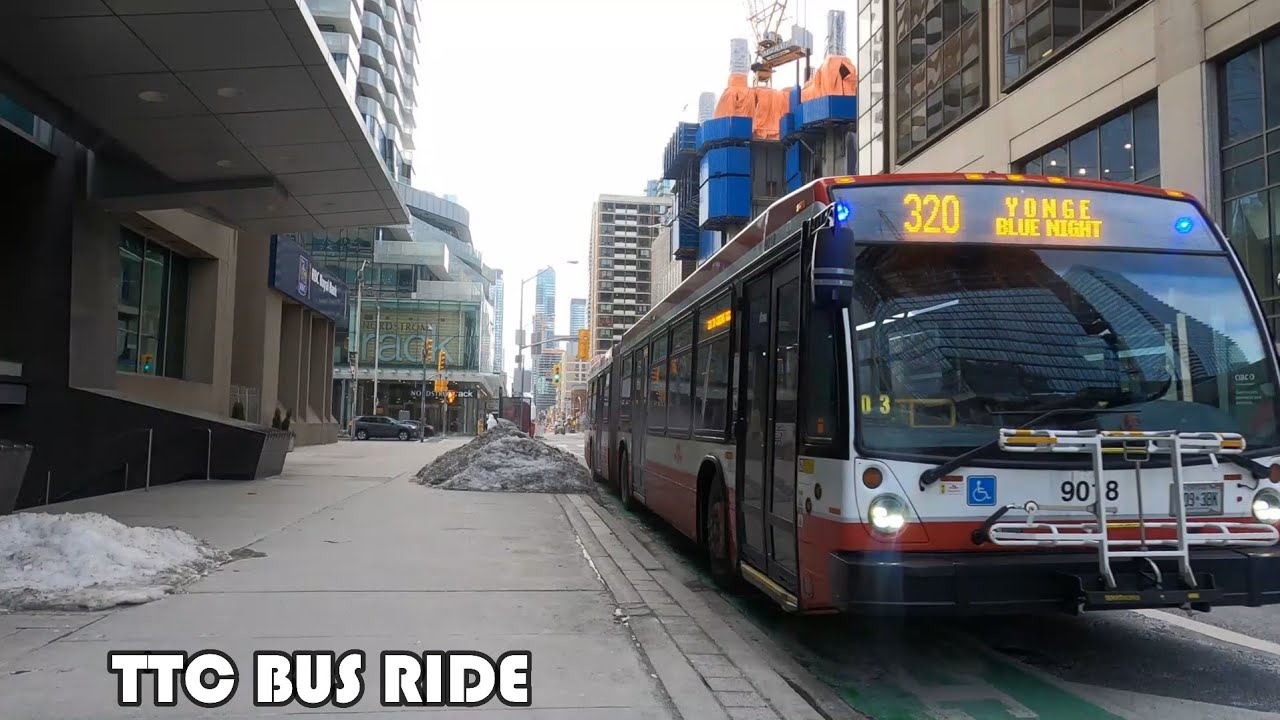 TTC Route 320 Bus Ride From Bloor-Yonge Station To Eglinton - YouTube