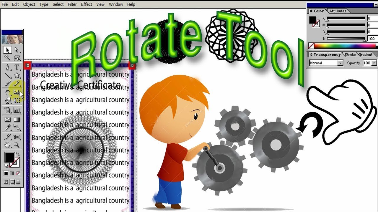 Rotate_Tool | Learn_Rotate_tool_adobe_illustrator_tutorial_short_time ...