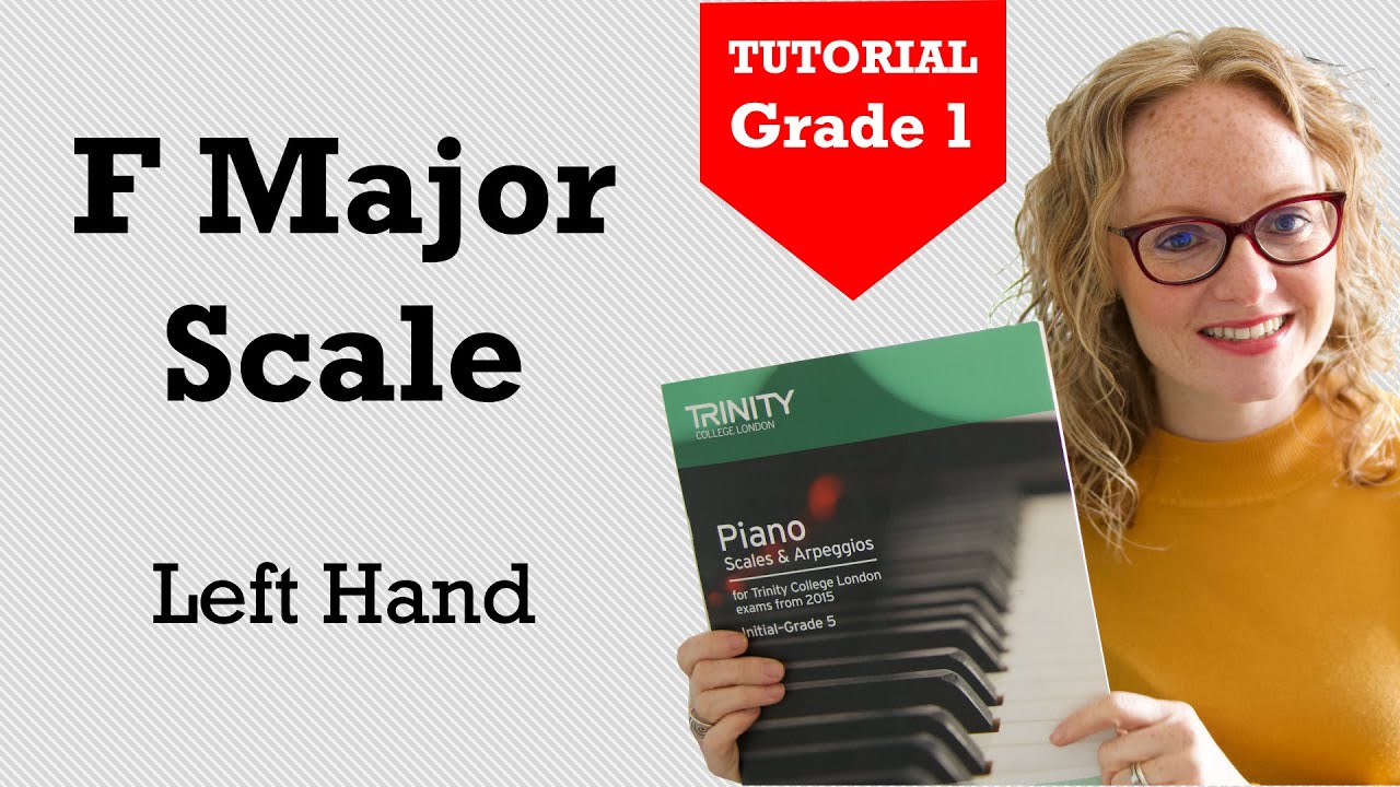 How to Play F Major Scale | Left Hand | Trinity Piano Grade 1 - YouTube