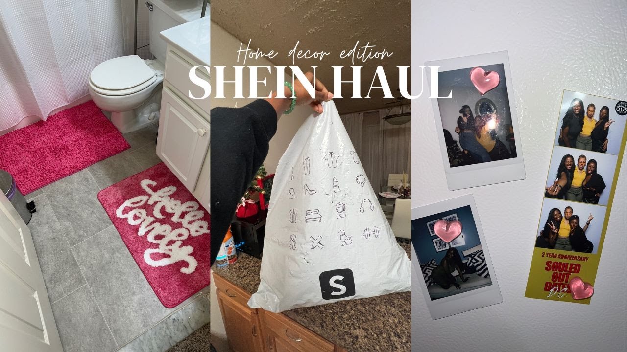 @SHEINOFFICIAL Haul VLOG: Home decor for bathroom, bedroom, & kitchen ...