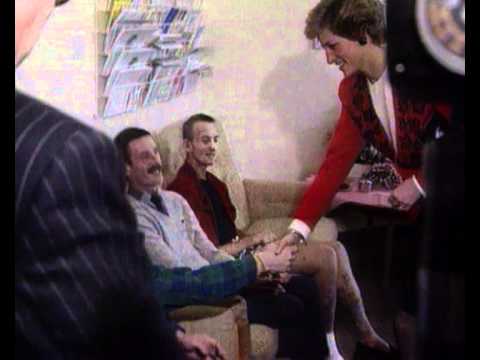 Princess Diana meeting AIDS patients on Broderip Ward