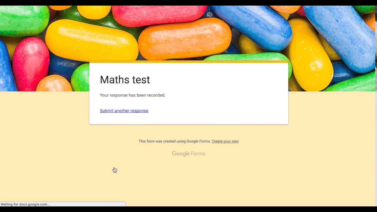 Google forms self marking test - YouTube