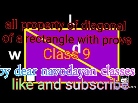 how TO prove diagonal of a rectangle bisect each other - YouTube