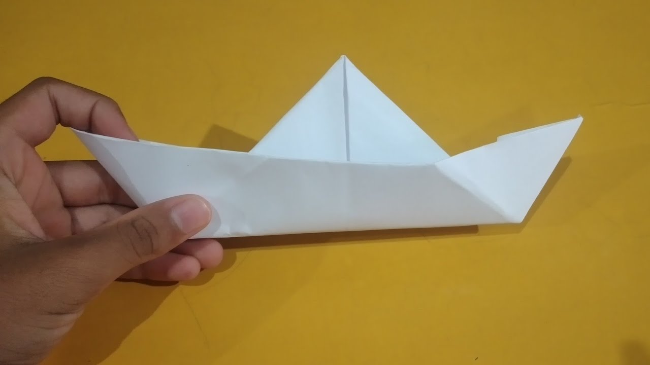 como fazer um barquinho de papel (barco origami) partiu origami - YouTube