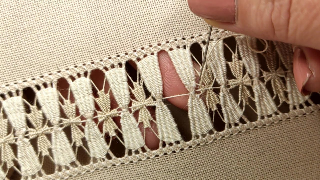 Ажурна ВИШИВКА Вишиваємо легко Виконання Мережки Hand Embroidery
