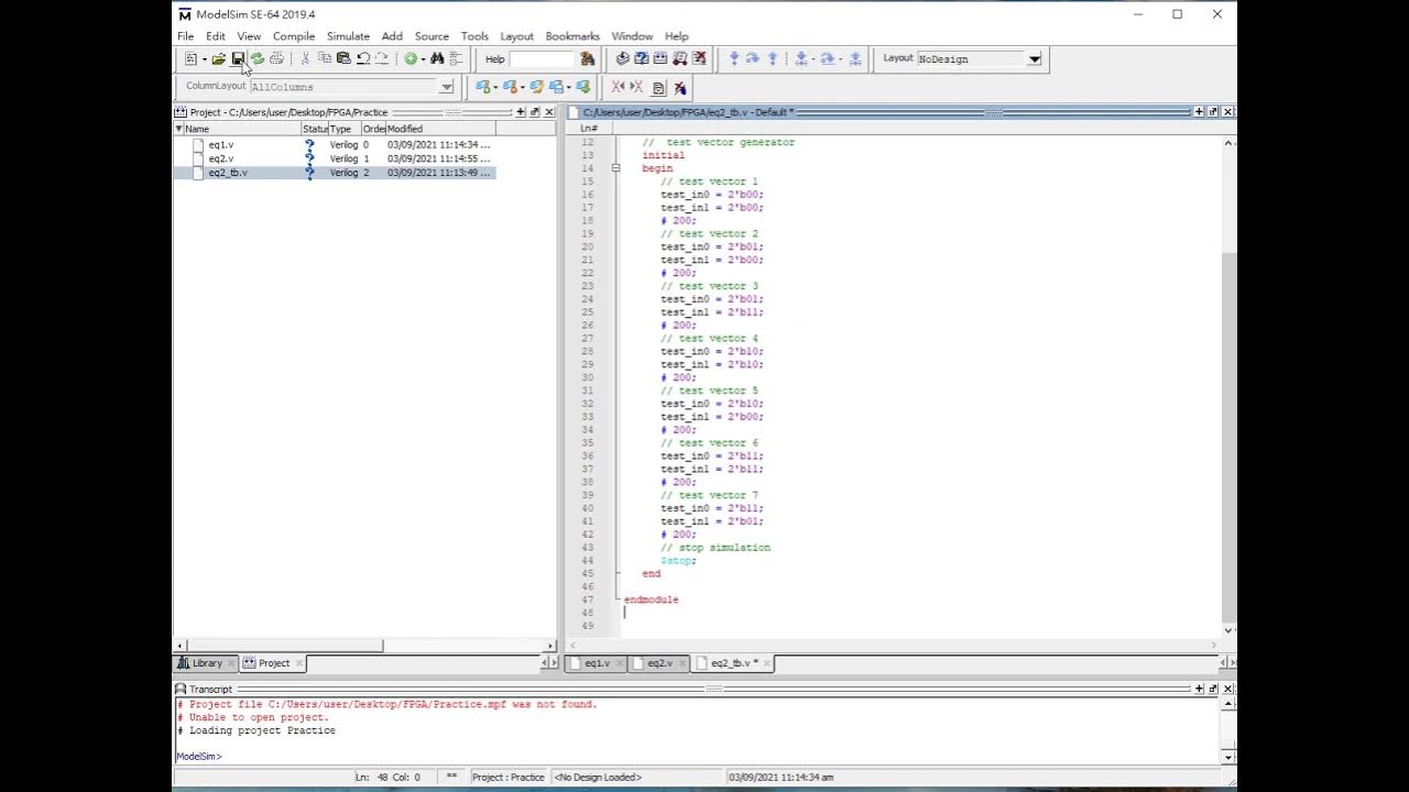 How to use ModelSim SE-64 2019.4 - YouTube