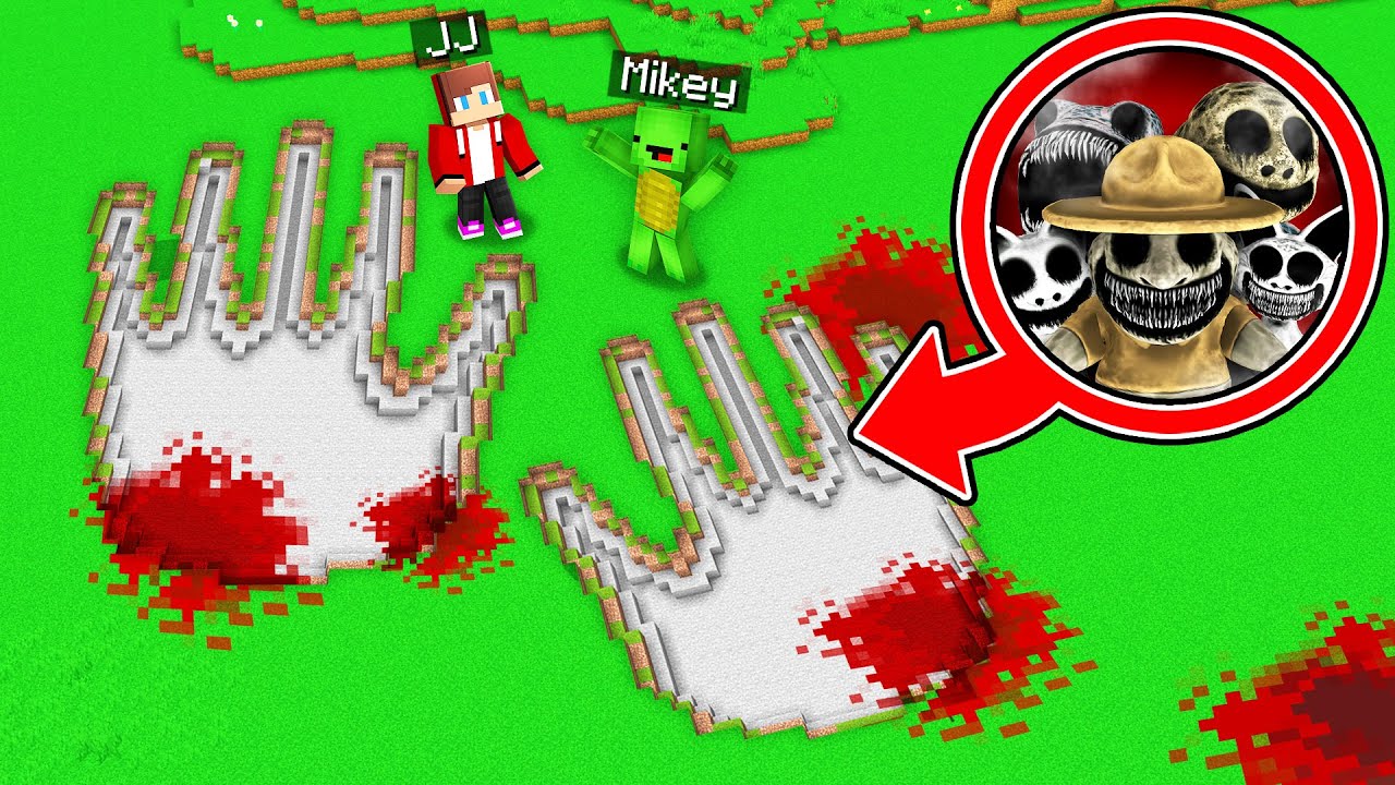 JJ and Mikey Found Scary ZOONOMALY HANDPRINT in Minecraft Maizen! - YouTube