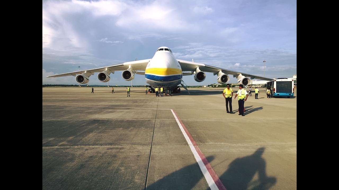 World's largest aircraft, Antonov An-225 lands in Mattala - YouTube