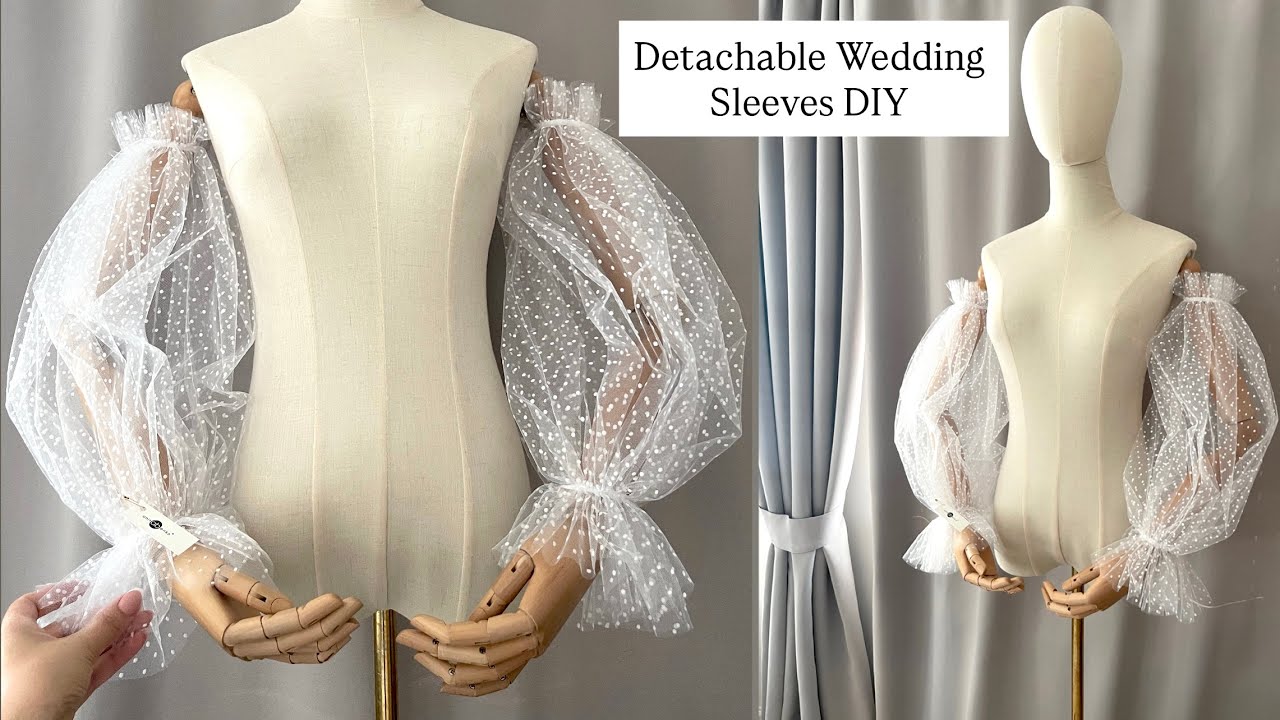 How to make Bridal Detachable Sleeves, Wedding Sleeve Sewing tutorial ...