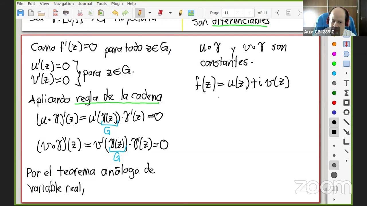 (Variable Compleja) 04. Funciones holomorfas (2021-11-16) - YouTube
