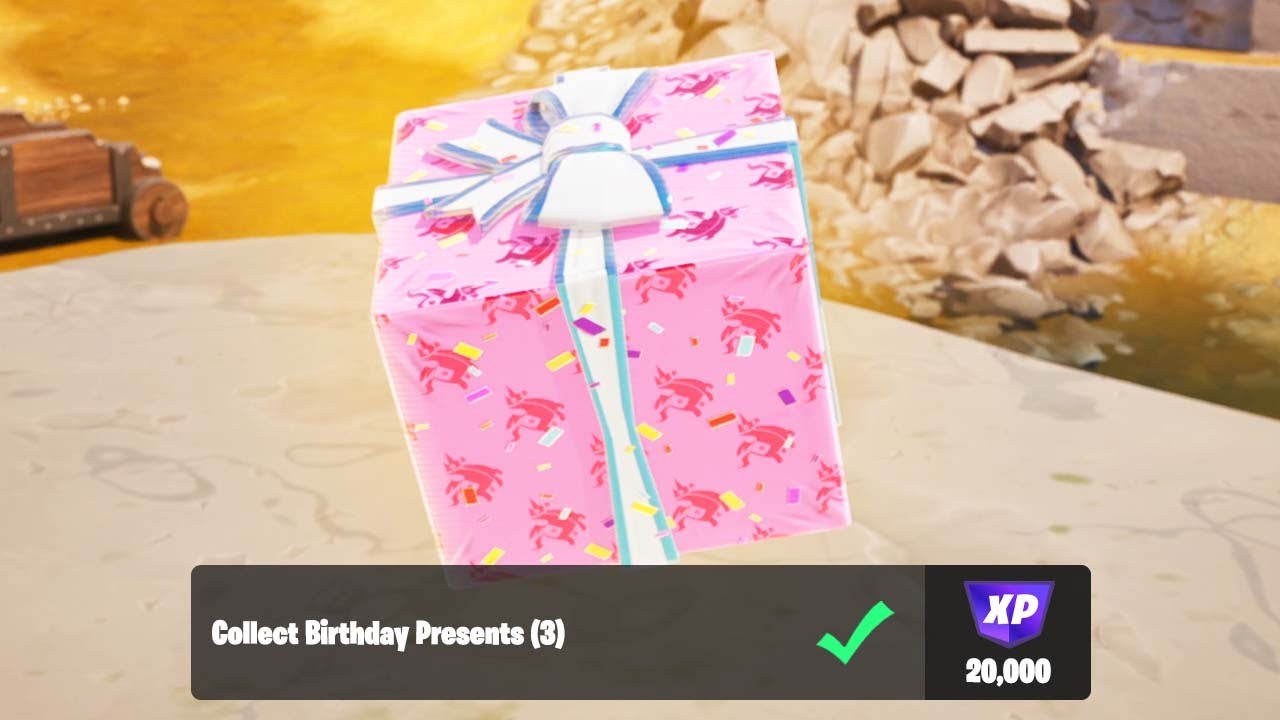 Collect Birthday Presents - Fortnite Birthday Quests - YouTube
