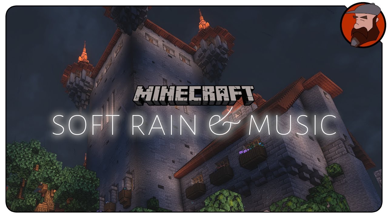 Relaxing Soft Rain & Music - Beautiful Minecraft Music - Dark Screen ...