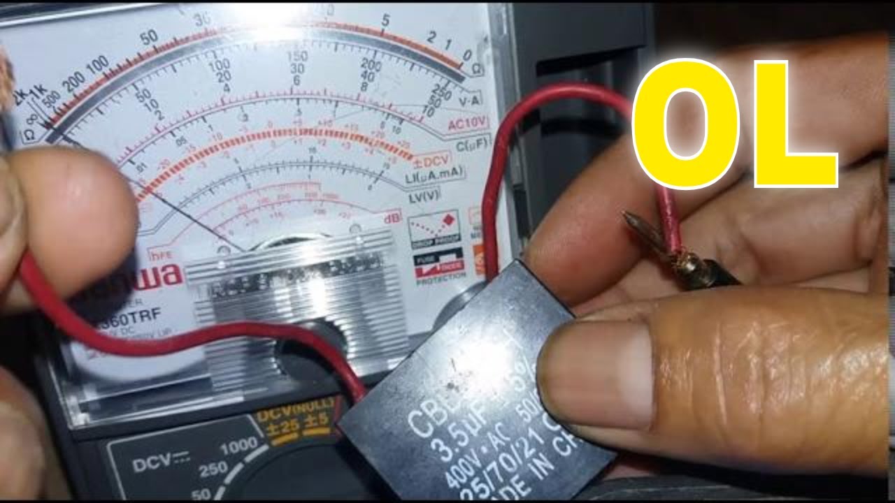 How Test AC capacitor in analog multimeter.Tagalog - YouTube