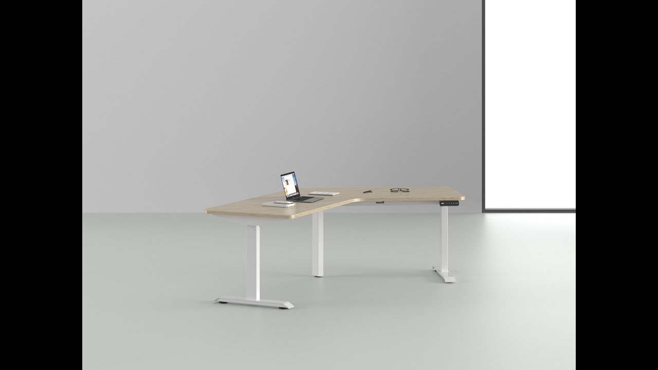 L-shaped sit stand table installation instruction. #furnituredesign # ...